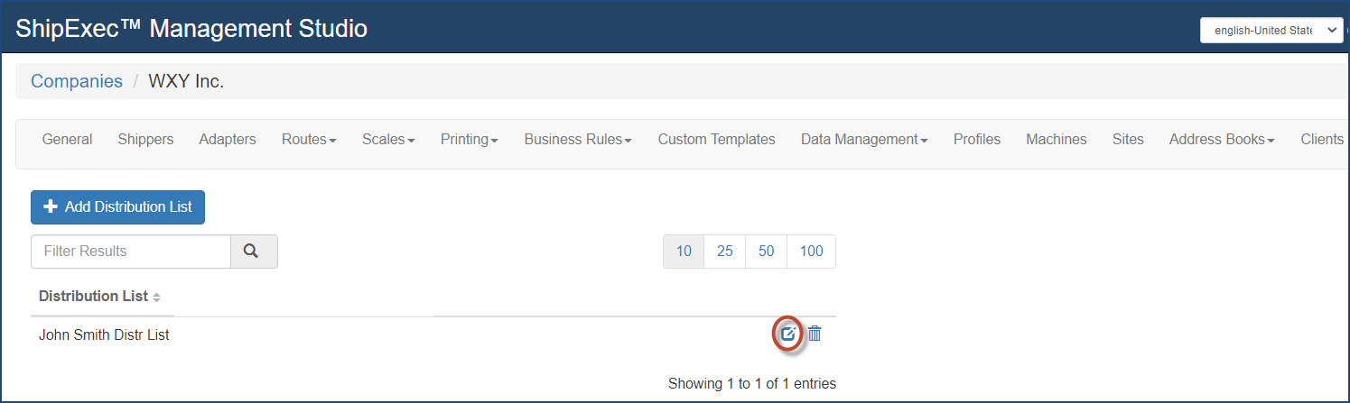 Adding Distribution Lists